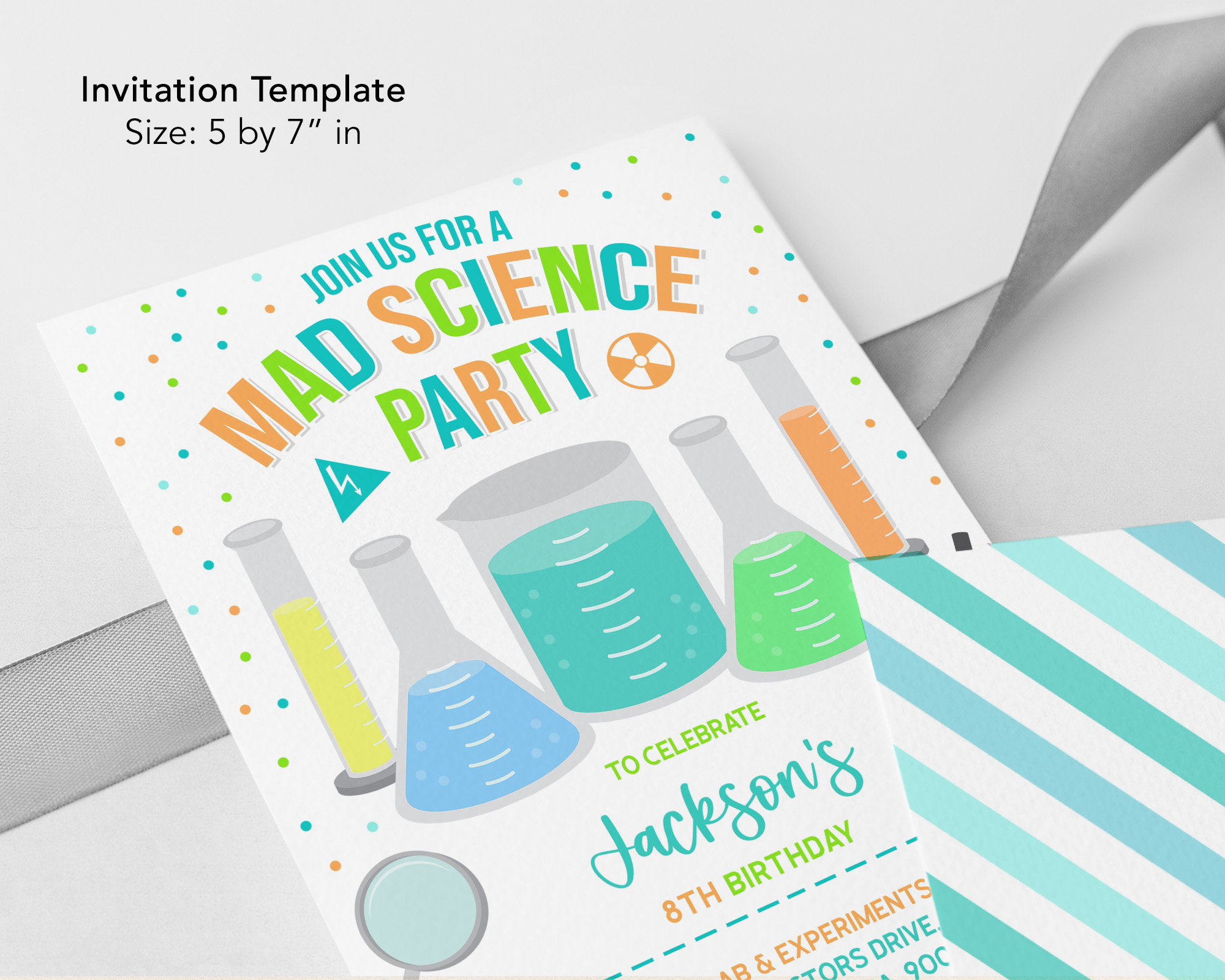 EDITABLE Mad Science Birthday Invitation Boy Science Party | Etsy