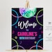 Dance Party Birthday Welcome Sign, Editable Glow Neon Banner Template ...