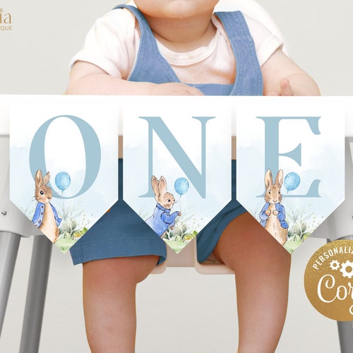 EDITABLE Peter Rabbit Happy Birthday Banner Flopsy Bunny - Etsy Australia