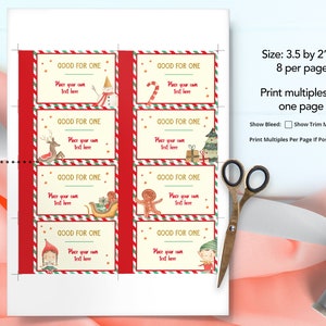 Editable Christmas Coupon Book Card and Envelope Template, Christmas ...