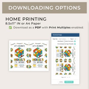 EDITABLE Puzzle Cube Party Invitation, Kids Game Birthday Invite, Game ...