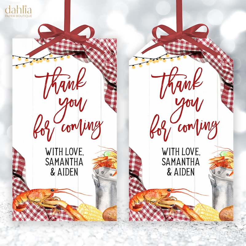Crawfish Thank You Tag - Etsy