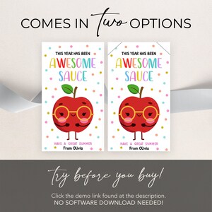 Editable Teacher Appreciation Tag, Awesome Sauce Tag, Friend Classroom ...