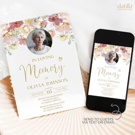 Invitación A Recepción Funeraria