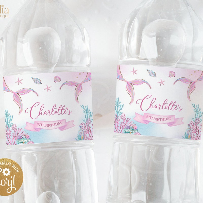 Mermaid Water Labels - Etsy