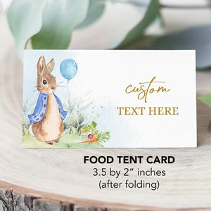 Peter Rabbit Food Labels Template, Flopsy Bunny Place Card, Blue Boy ...
