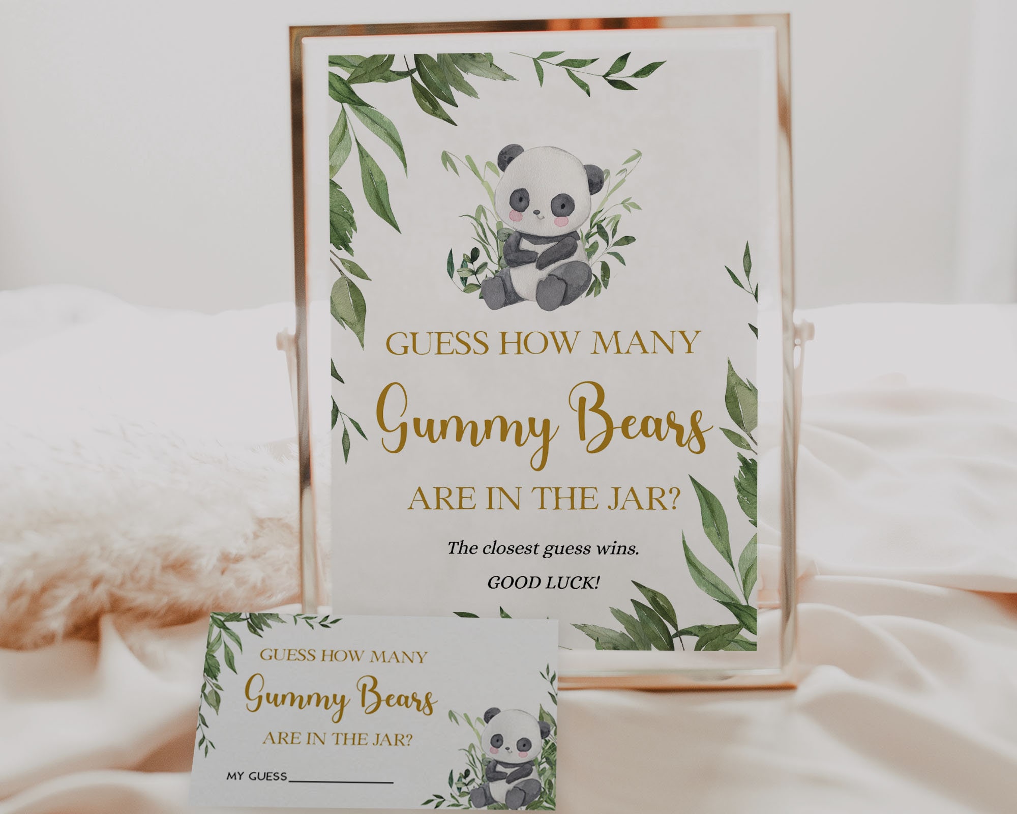 EDITABLE 80 Panda Baby Shower Games, Printable Panda Bear Baby Shower ...