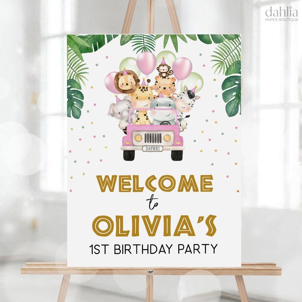 Safari Girl Party Signs - Etsy