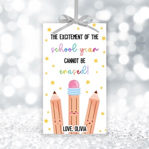 Welcome Back to School Favor Tags, EDITABLE First Day of School Gift ...