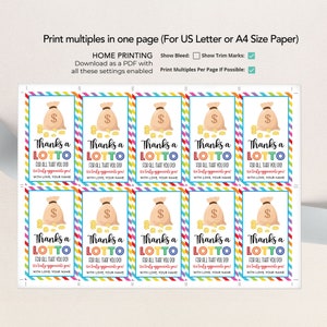 Editable Lotto Favor Tags, Appreciation Week Gift Tag Template ...