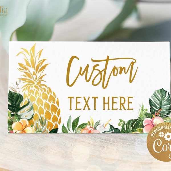 Tropical Name Tag - Etsy