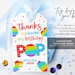EDITABLE Pop It Thank You for Coming Gift Tag Pop It Party - Etsy