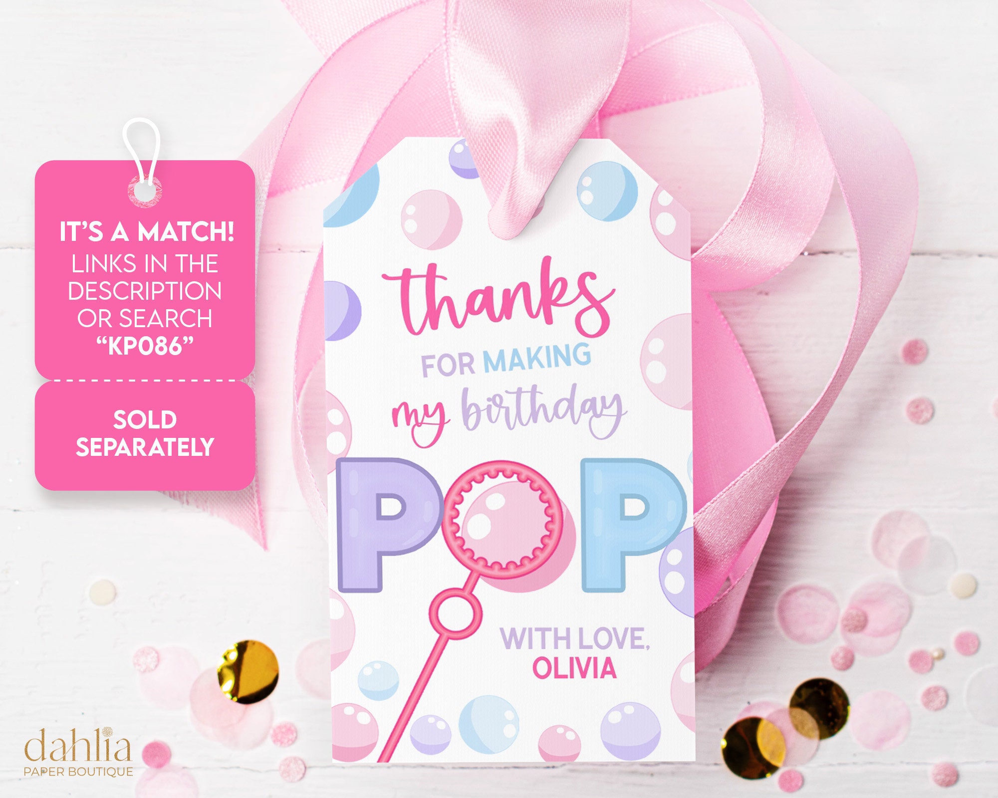 Bubble Birthday Custom Text Sign EDITABLE Bubble Party Banner | Etsy