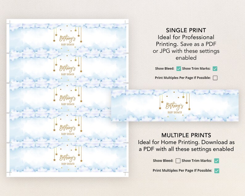 Twinkle Twinkle Little Star Baby Shower Editable Moon and - Etsy