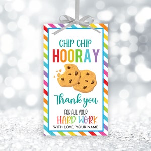 Chip Chip Hooray Favors Tag, Editable Appreciation Week Gift Tag, Thank ...