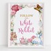 Follow the White Rabbit Sign, Alice in Wonderland Birthday, EDITABLE ...
