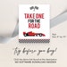 Fast One Take One for the Road Sign, EDITABLE Race Car Party Decor ...