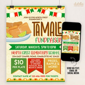 Editable Tamale Fundraiser Flyer, Tamale Sale Poster Template, School ...