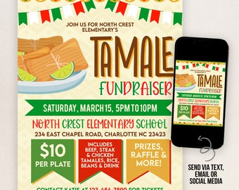 Tamale Fundraiser Flyer: Editable School Event Template - Etsy