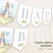 EDITABLE Peter Rabbit Happy Birthday Banner Flopsy Bunny - Etsy