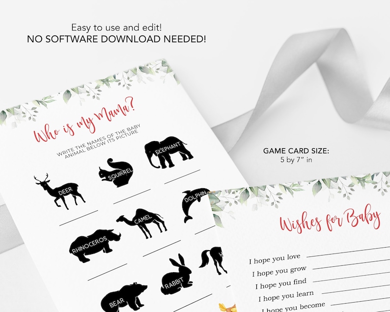 EDITABLE 30 Farm Baby Shower Games, Barn Animals Baby Shower Game ...