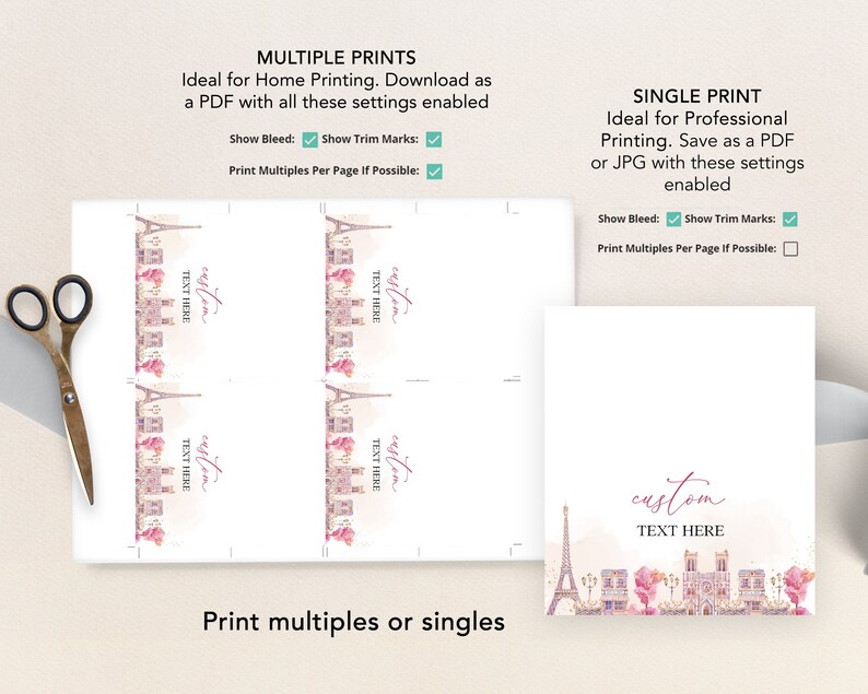 Paris Birthday Food Labels Template, Parisian Cafe Place Card, Eiffel ...