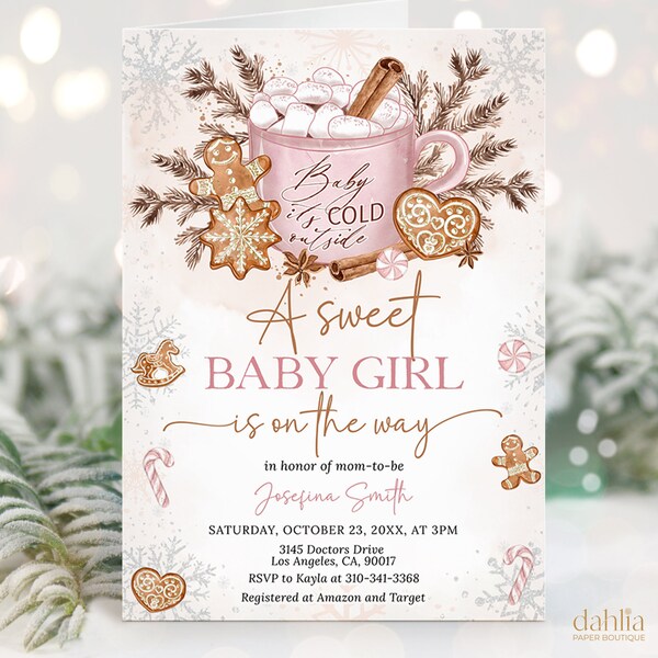 Gingerbread Baby Shower Invitation - Etsy