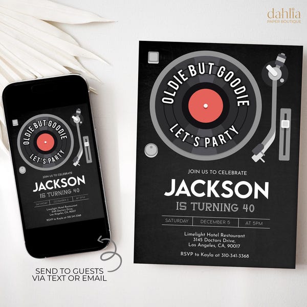Vinyl Record Invitations - Etsy