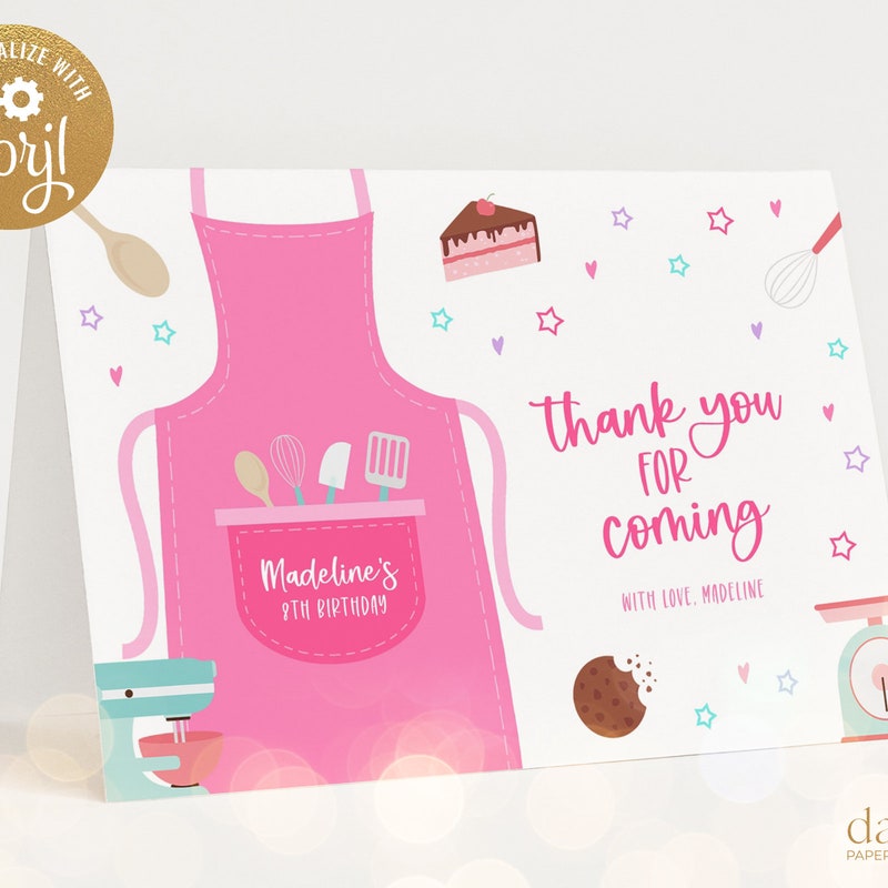 Chef Thank You Card - Etsy