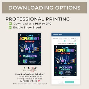 EDITABLE Mad Science Birthday Invitation, Boy Science Party Template ...