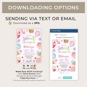 Sweet Celebration Invitation, EDITABLE Candy Land Party Invite, Sweets ...