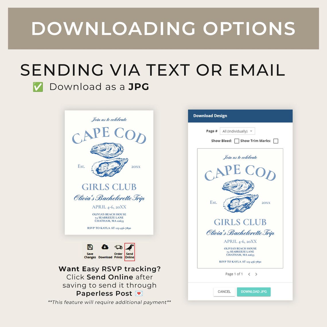 Cape Cod Bachelorette Invitation, Beach Bachelorette Weekend Itinerary ...