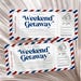Weekend Getaway Gift Voucher, Editable Weekend Away Coupon Ticket ...