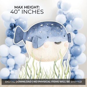 Under the Sea Big Decor Cutout, Pufferfish Cutout, Ocean Themed ...