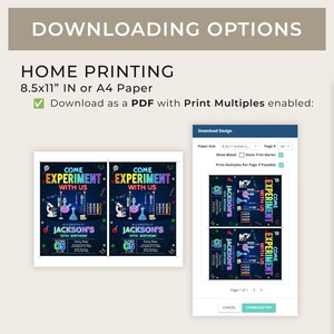 EDITABLE Mad Science Birthday Invitation, Boy Science Party Template ...