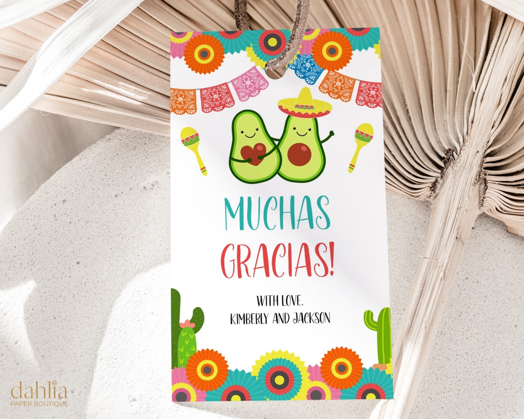 Holy Guacamole Baby Shower Gift Tag, EDITABLE Mexican Fiesta Baby ...