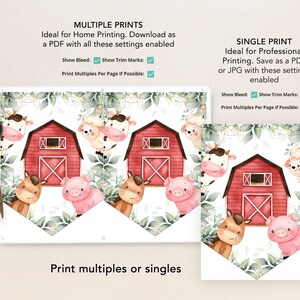 EDITABLE Farm Happy Birthday Banner, Ranch Animals Birthday Banner ...