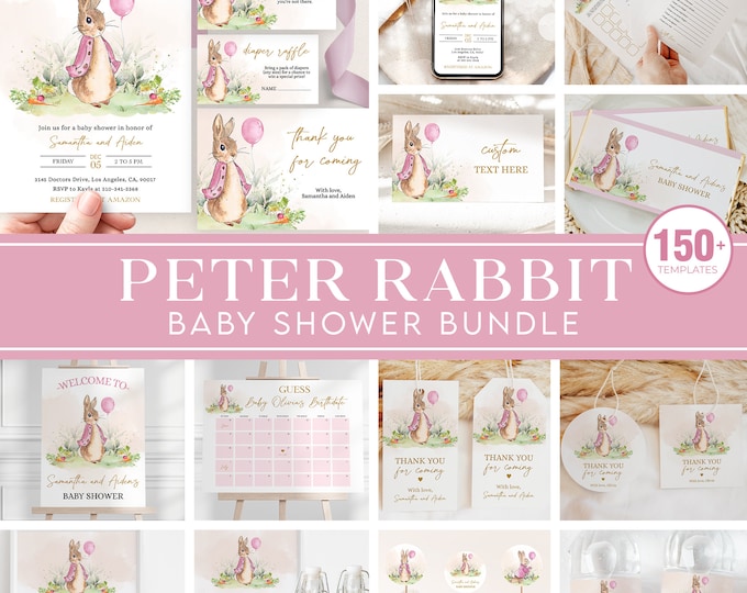 Flopsy Bunny Cupcake Topper - Peter Rabbit Pink Jacket Cupcake Pick ...