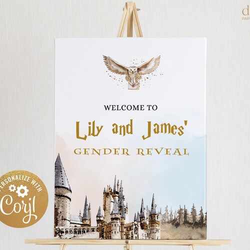 Wizard or Witch Gender Reveal Party Invitation Printable Baby - Etsy