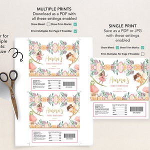 Editable Fairy Chocolate Bar Label Template, Candy Bar Wrapper, Magical ...