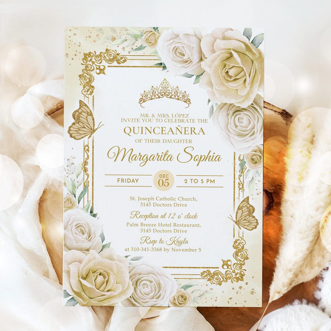Vintage Quinceañera Invitation, EDITABLE Antique Frame 15th Birthday ...