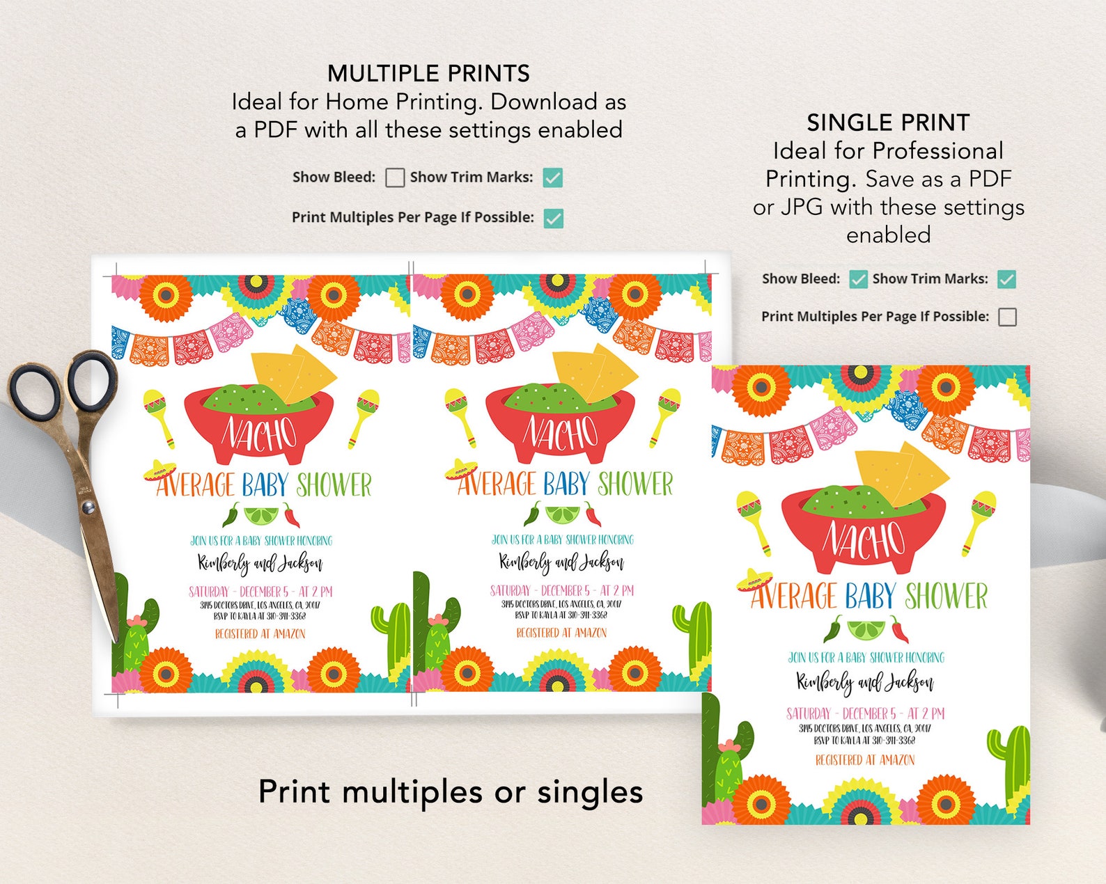 Nacho Average Baby Shower Invitation Fiesta Baby Shower | Etsy