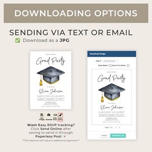 Graduation Party Invitation Template Editable, Graduation Announcement ...