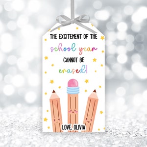 Welcome Back to School Favor Tags, EDITABLE First Day of School Gift ...