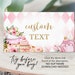 Tea Party Food Labels Template Pink and Gold Par-tea Place - Etsy
