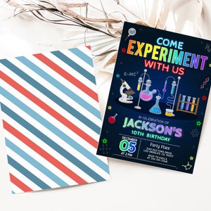 EDITABLE Mad Science Birthday Invitation, Boy Science Party Template ...
