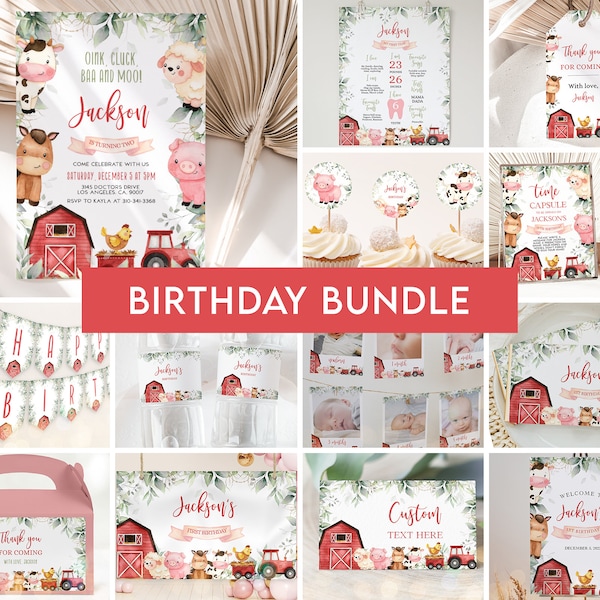 Farm Birthday Party - Etsy