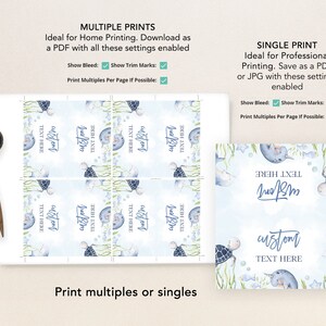 Under the Sea Food Labels Template, Ocean Animals Party Place Card ...