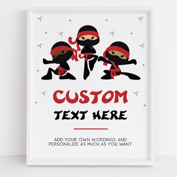 Ninja Birthday Banner - Etsy