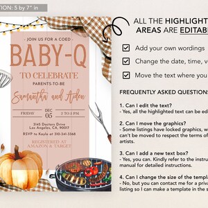 EDITABLE Baby-q Baby Shower Invitation Set Unisex Backyard - Etsy